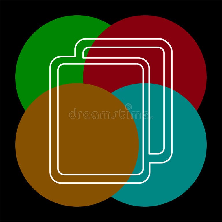 Copy or Duplicate Document Icon Stock Vector - Illustration of ...