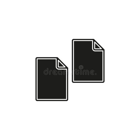 Copy or Duplicate Document Icon - Web Page Symbol - Office File Format ...