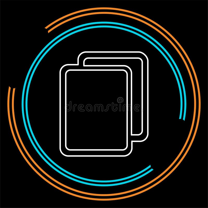Copy or Duplicate Document Icon Stock Vector - Illustration of symbol ...