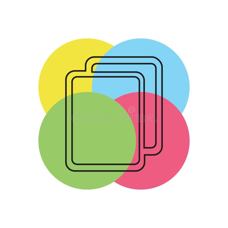 Copy or Duplicate Document Icon Stock Illustration - Illustration of ...