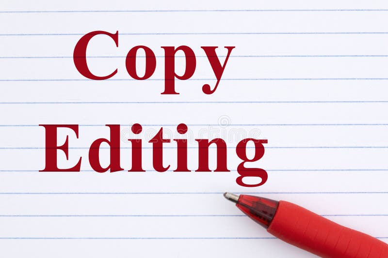 Copy Editing with Ruled Loose Leaf Notebook Paper with a Red Pen Stock ...