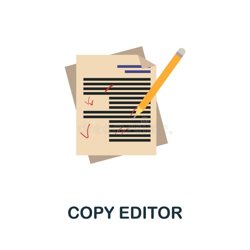 Copy Editor Flat Icon. Color Simple Element from Freelance Collection ...