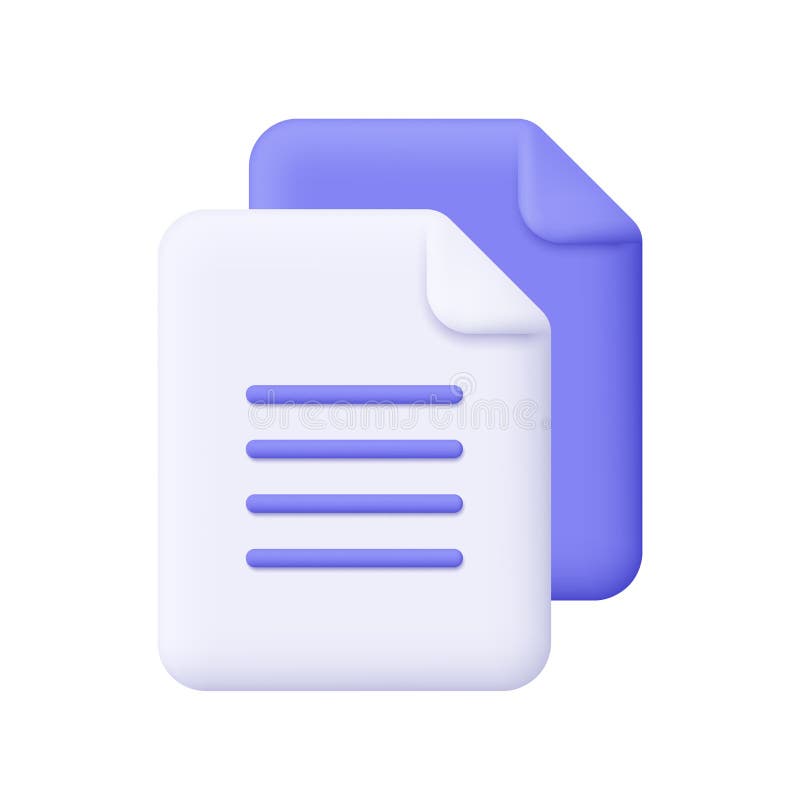 Copy File Document Icon. Stack of Paper Sheets. Business, Finance ...
