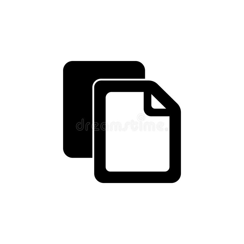 Copy File Icon. Duplicate Document Stock Vector - Illustration of ...