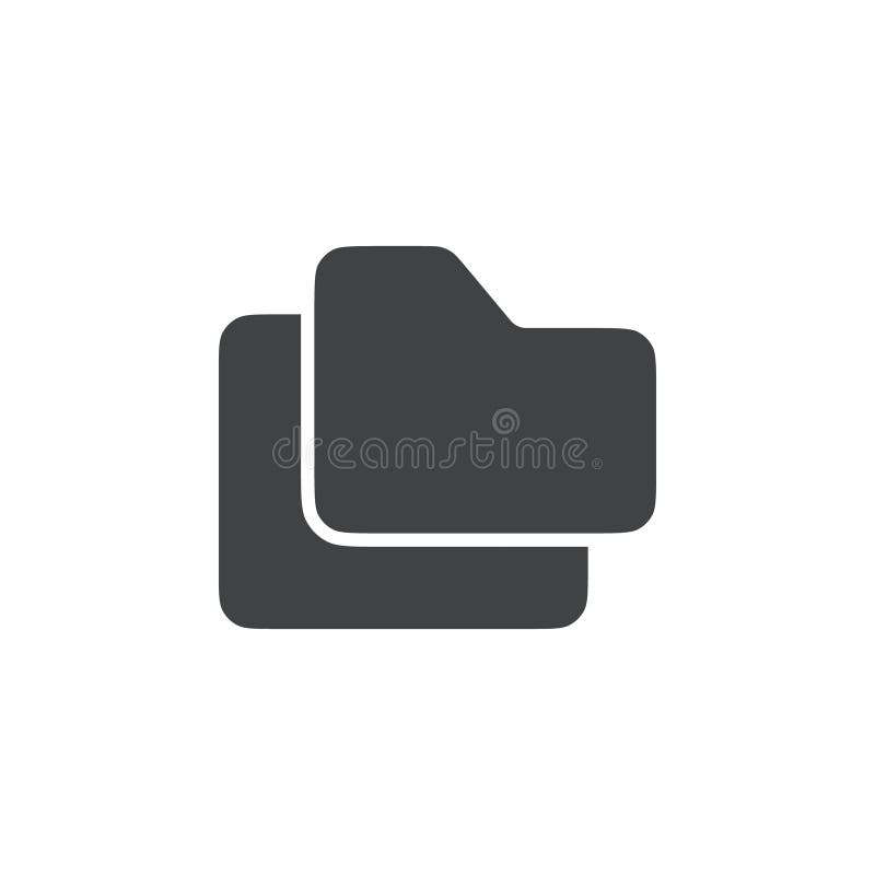 Copy Folder Icon Flat and Simple Set Design Stock Vector - Illustration ...