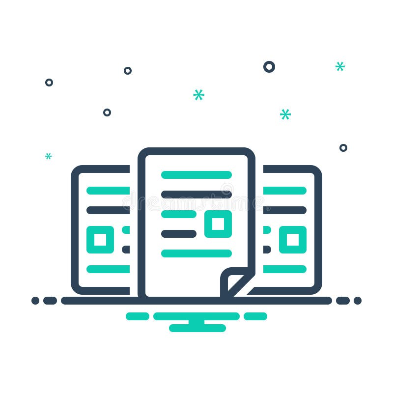 Mix Icon for Copy, Document and Sheet Stock Illustration - Illustration ...