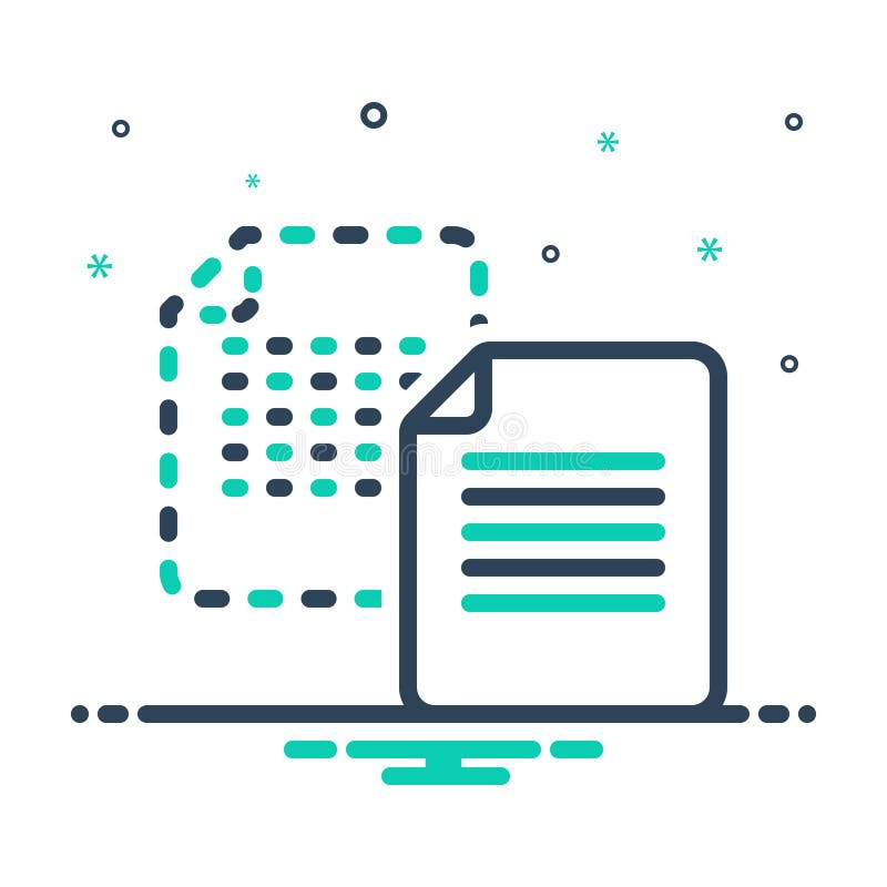 Mix Icon for Copy, Duplicate and Content Stock Illustration ...