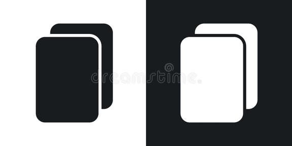Copy Icon Set. Duplicate Document Paper or Sheet Vector Symbol. Copy ...
