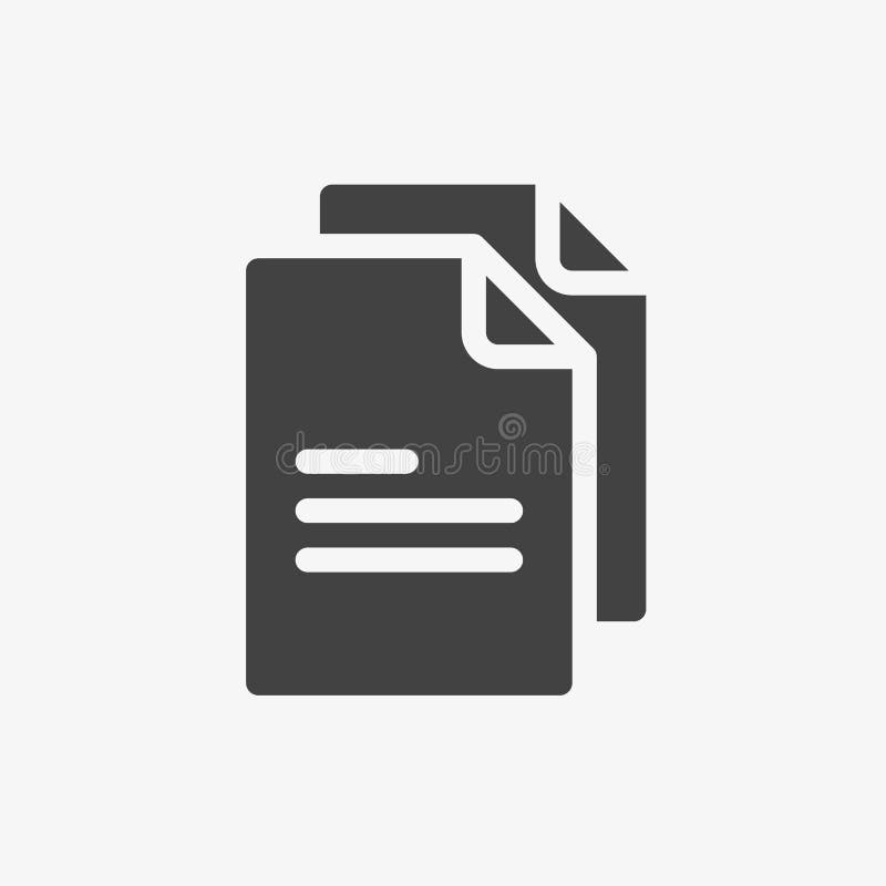 Copy Icon, Signs Icon. Glyph, Solid Style Stock Vector - Illustration ...