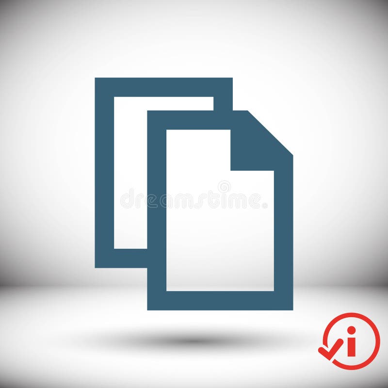 Copy Icon Stock Vector Illustration Flat Design Stock Vector ...