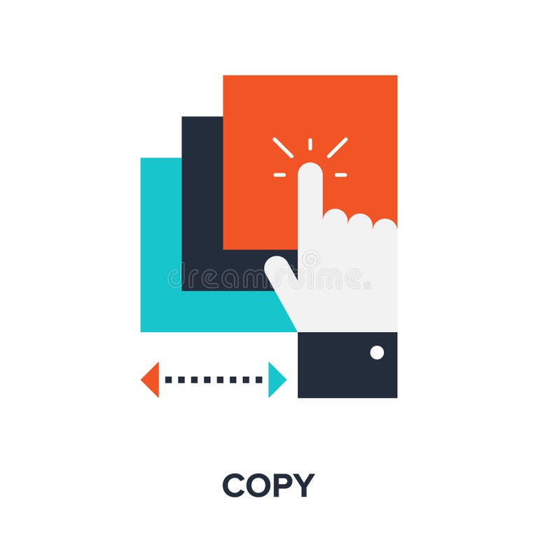 Copy Icon Vector Illustration Concept Stock Vector - Illustration of ...
