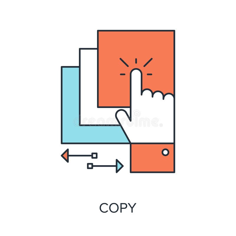 Copy Icon Vector Illustration Concept Stock Illustration - Illustration ...
