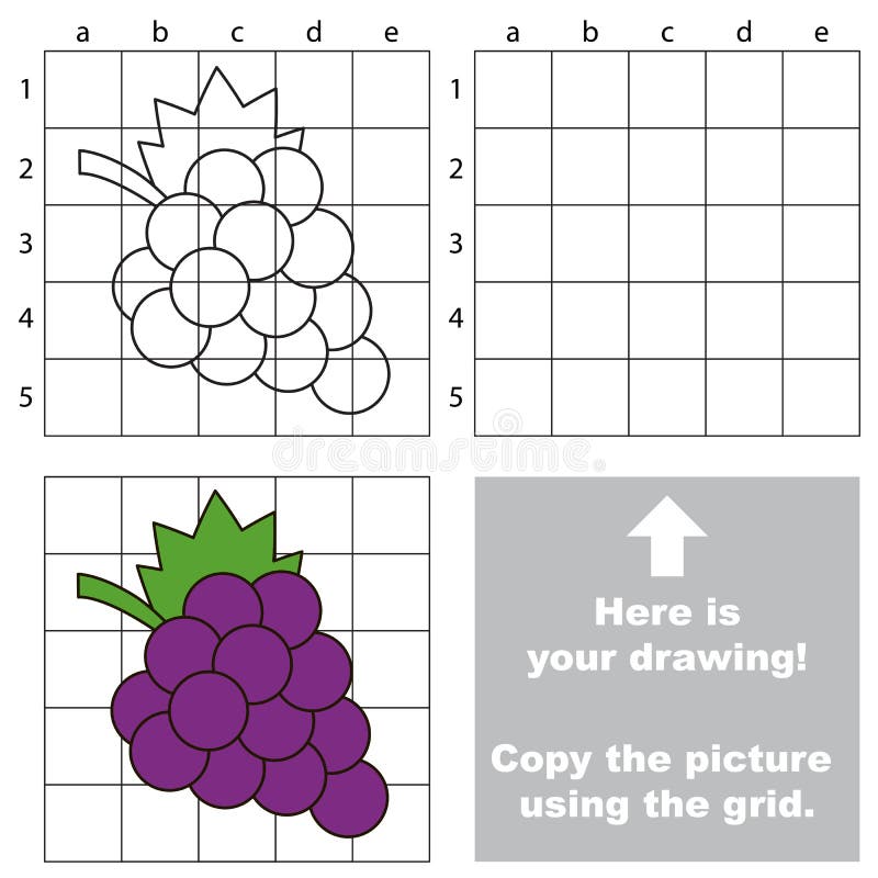 Sweet Grapes To Be Traced. Vector Trace Game. Stock Vector ...