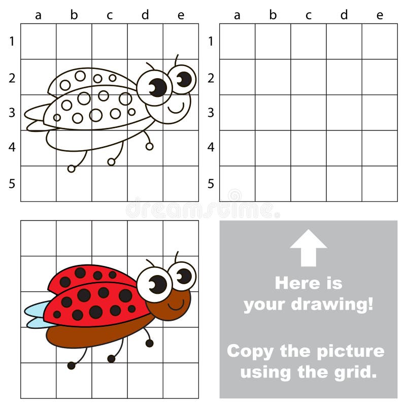 Ladybug. Drawing Worksheet. Stock Vector - Illustration of paper ...