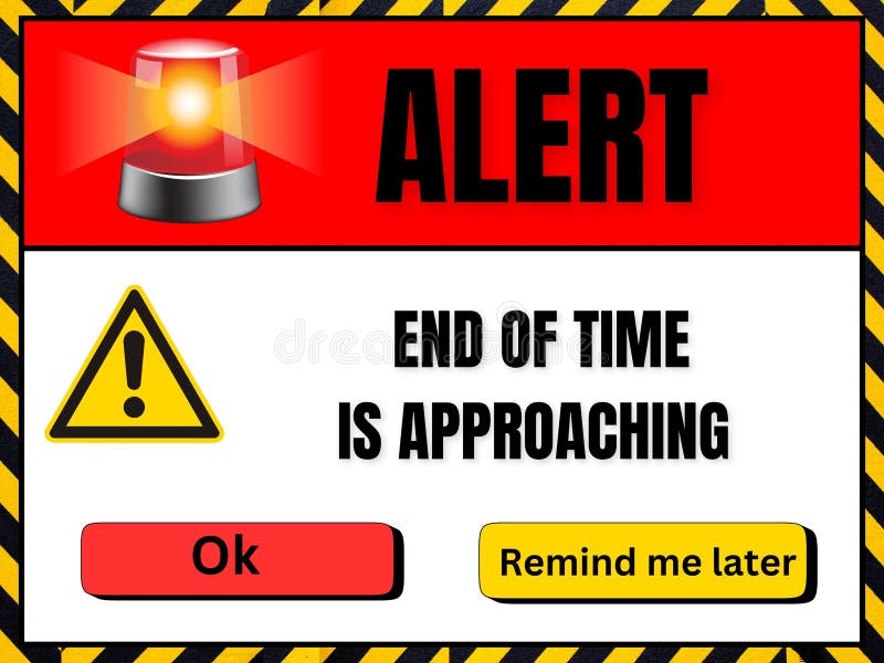 A Funny Clip Art Illustration of a Computer Screen Alert Message. Stock ...