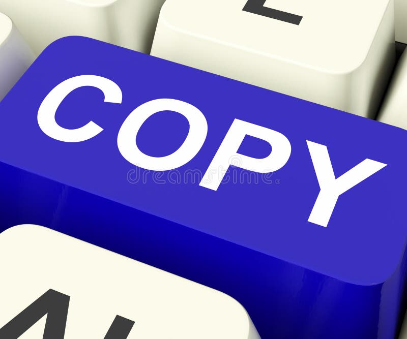 Copy Keys Mean Duplicate Copying or Replicate Stock Illustration ...