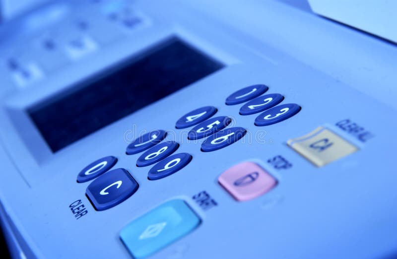 Fax machine closeup stock photo. Image of communication - 5386294