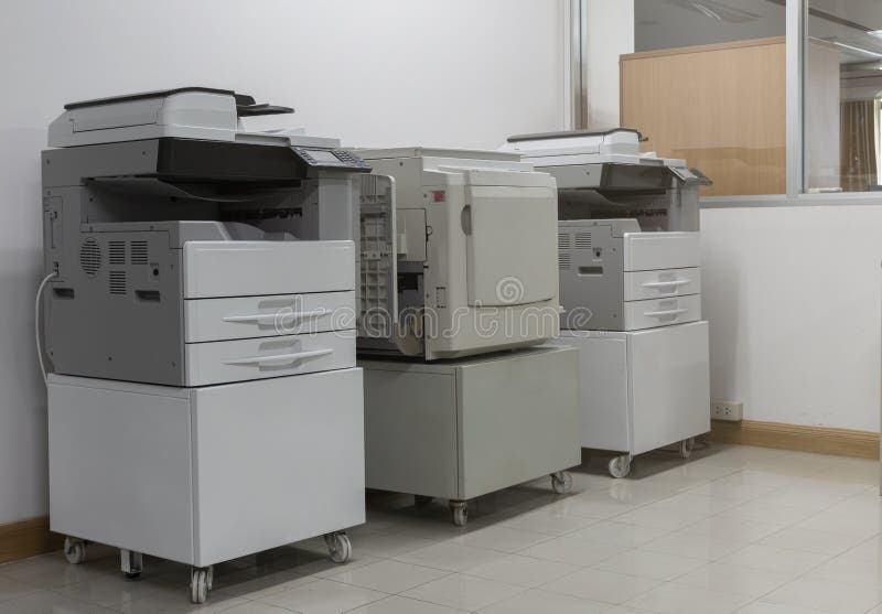 Copy Machine and Duplicator for Company Stock Photo - Image of control ...