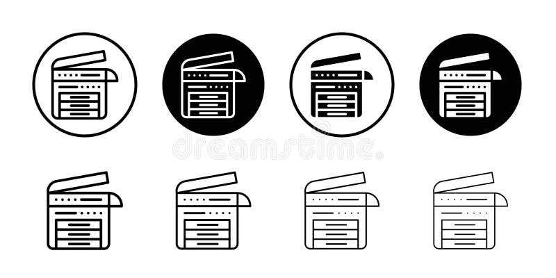 Copy Machine Icon Logo Set Vector Stock Illustration - Illustration of ...