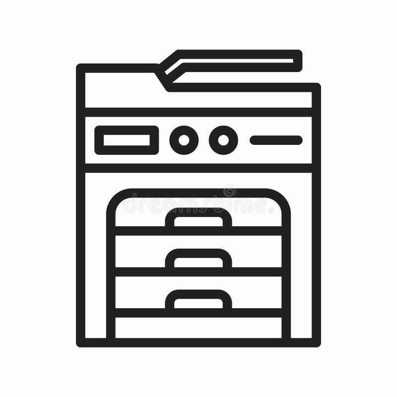 Copy Machine Icon Vector Image. Stock Vector - Illustration of stencil ...