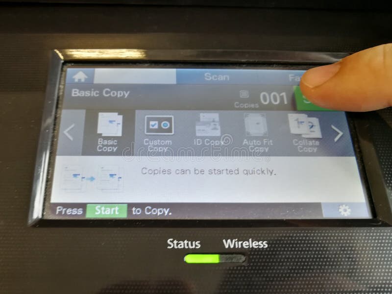 Copy Machine LCD Screen with Options Stock Photo - Image of screen ...