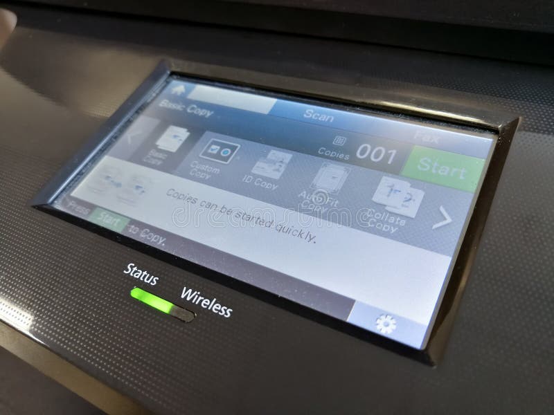 Copy Machine LCD Screen with Options Stock Photo - Image of screen ...