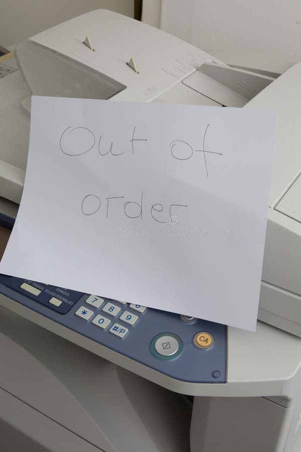 Copy Machine Needs To Be Fix, Printer Failure Stock Photo - Image of ...