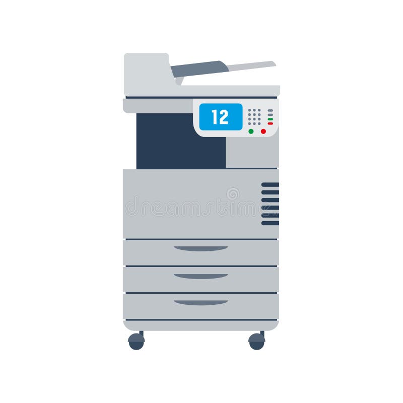 Copy Machine or Photocopier,Office Multifunction Device Stock Vector ...