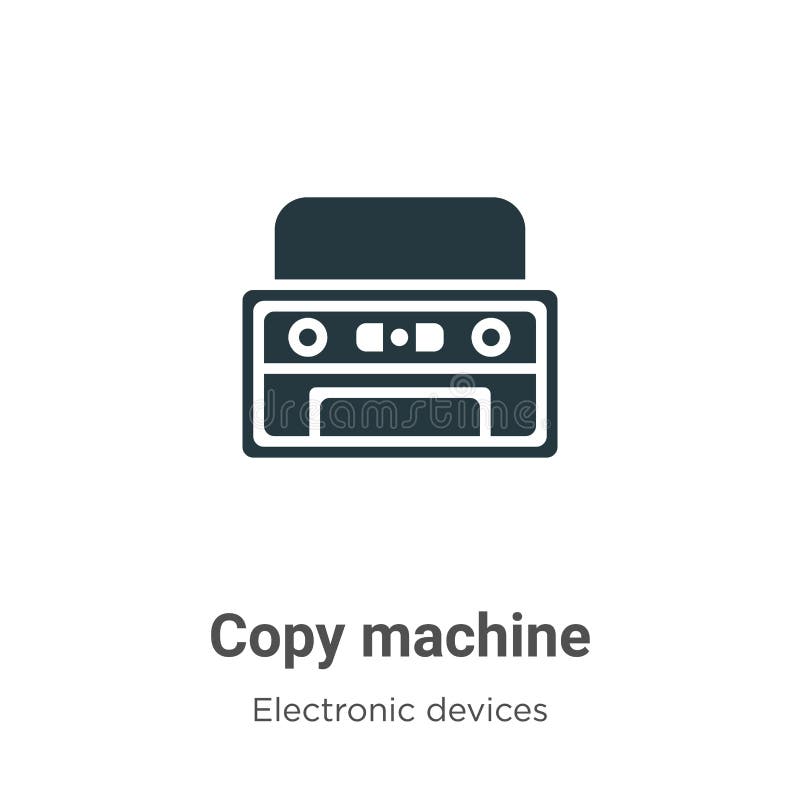 Copy Machine Vector Icon on White Background. Flat Vector Copy Machine ...