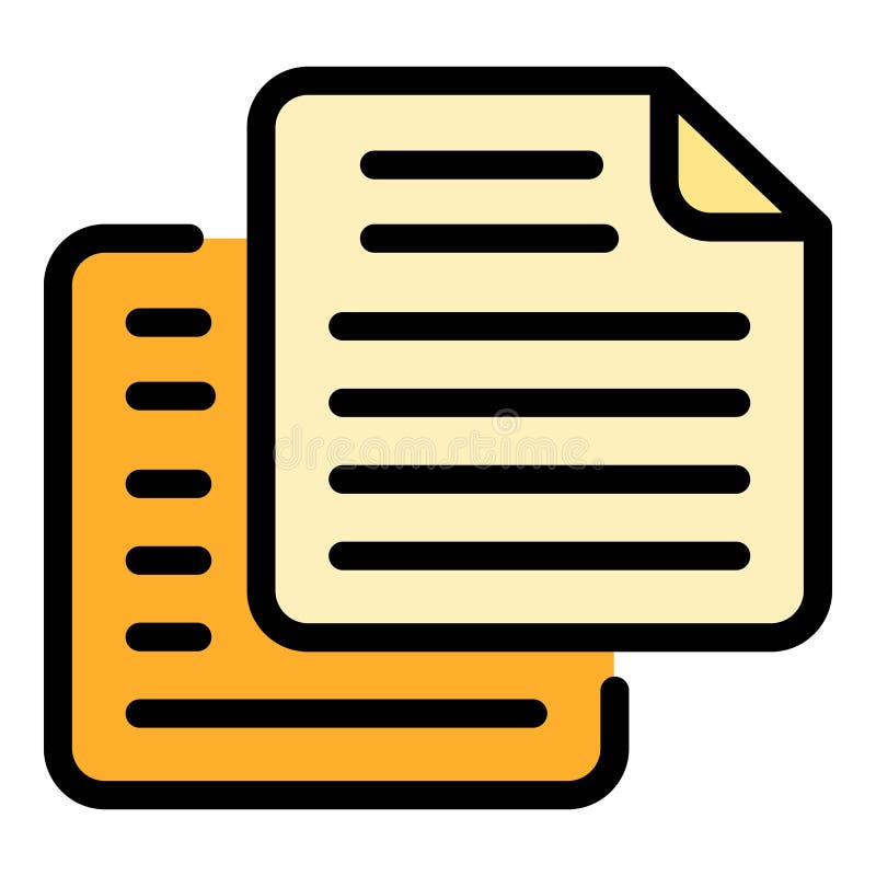 Copy Paper Writing Icon Color Outline Vector Stock Vector ...