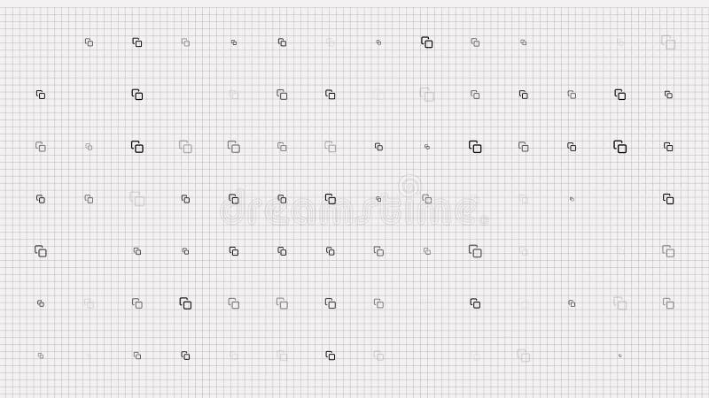 Copy, Paste Icon Animation Loop. Seamless Pattern Background. Small ...