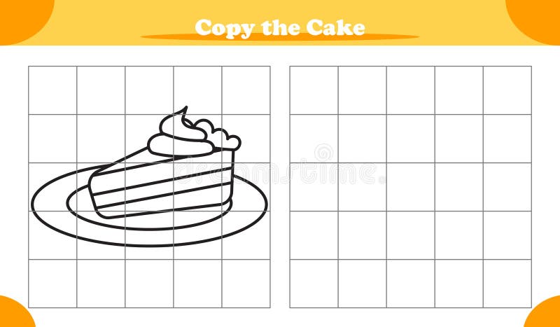 Copy the Picture Activity Game for Kids Featuring Slice of Cake Stock ...
