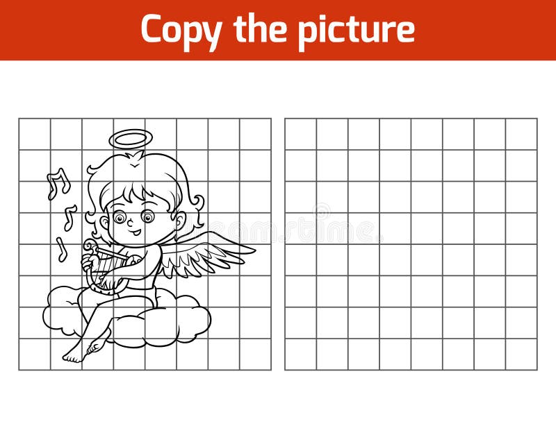 Copy the picture, Angel stock vector. Illustration of heaven - 85473197