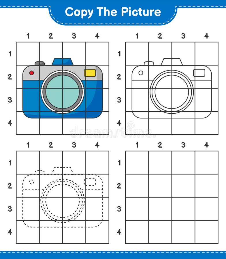 Copy the Picture, Copy the Picture of Camera Using Grid Lines ...