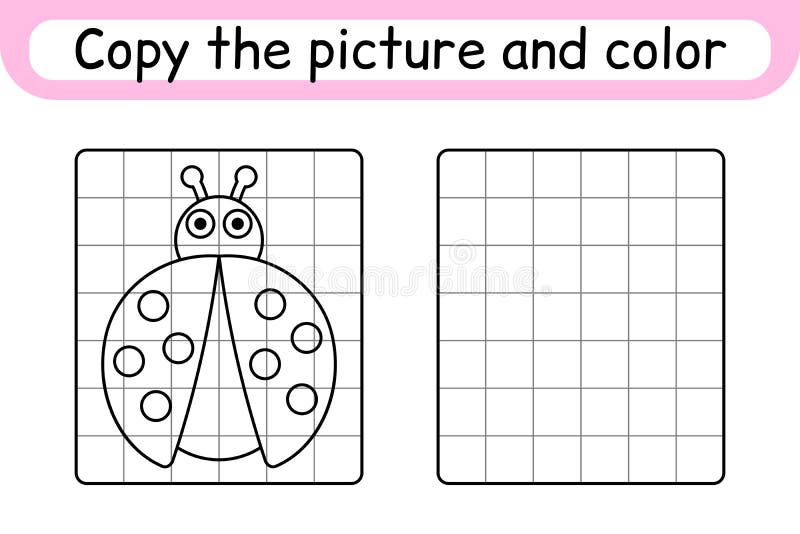 Copy the Picture and Color Ladybug. Complete the Picture. Finish the ...