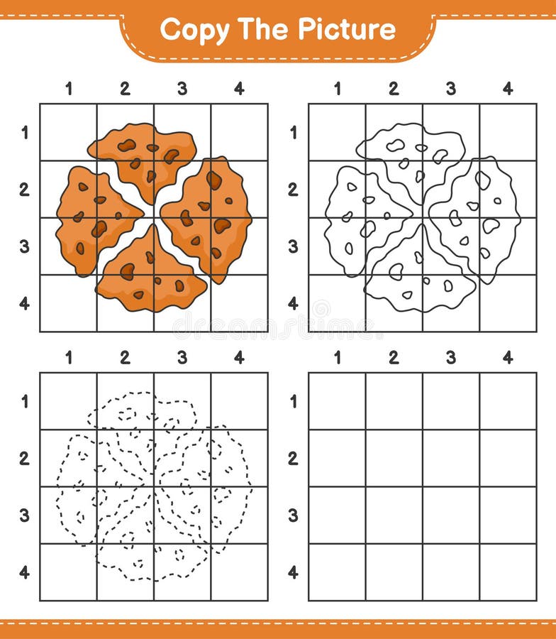 Copy the Picture, Copy the Picture of Cookie Using Grid Lines ...