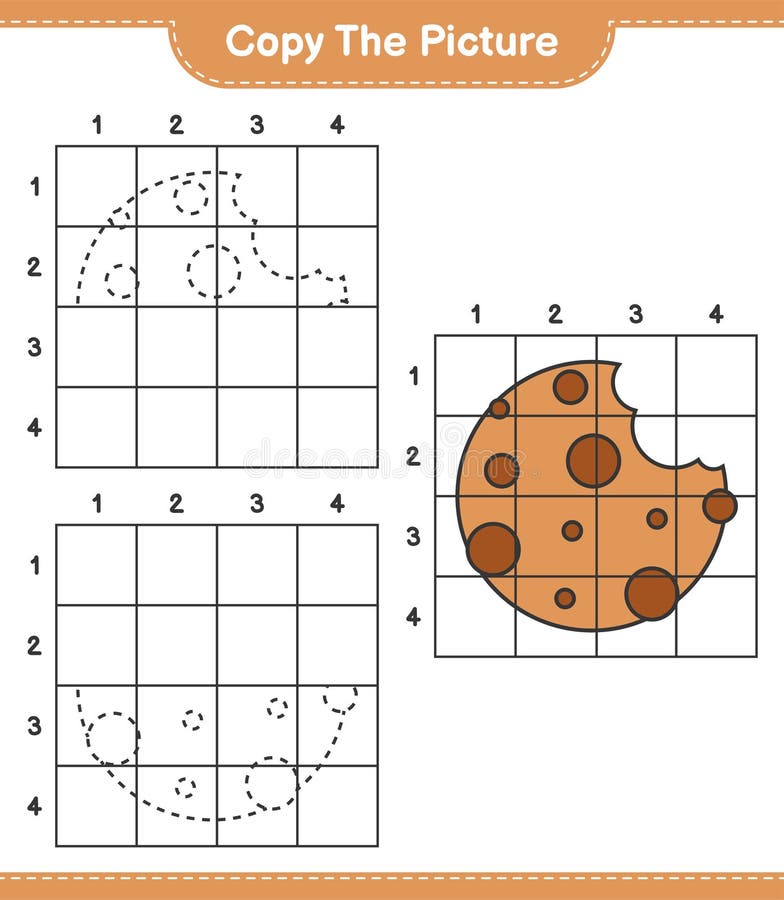Copy the Picture, Copy the Picture of Cookies Using Grid Lines ...