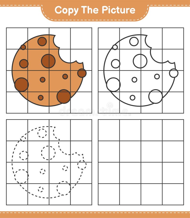 Copy the Picture, Copy the Picture of Cookies Using Grid Lines ...
