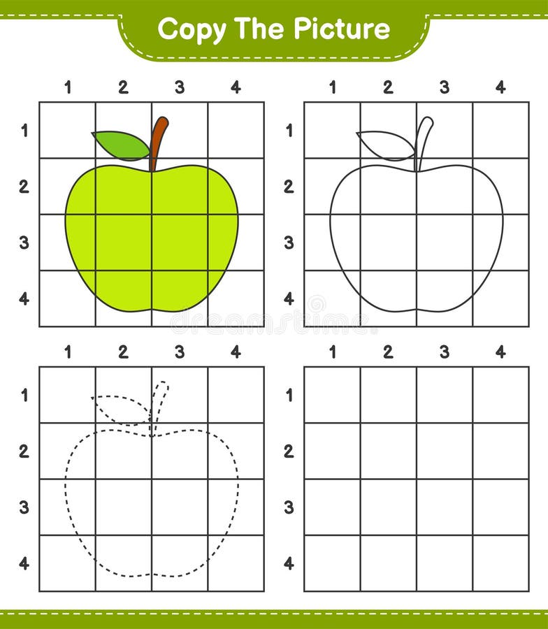 Grid Drawing Apple Stock Illustrations – 188 Grid Drawing Apple Stock ...