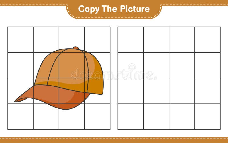 Copy the Picture, Copy the Picture of Cap Hat Using Grid Lines ...