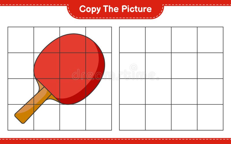 Copy the Picture, Copy the Picture of Ping Pong Racket Using Grid Lines ...