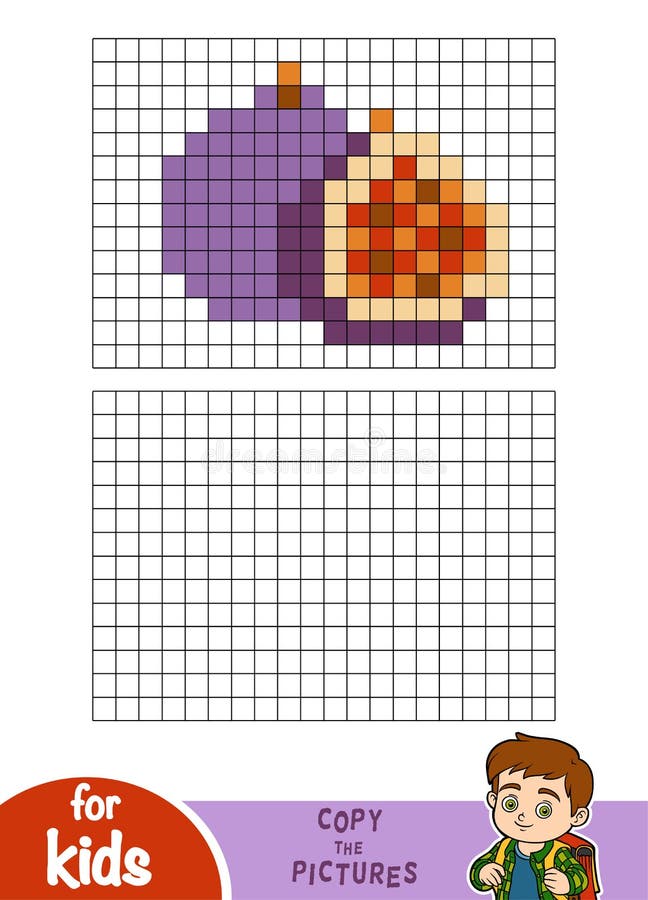 Pixel-art Figs. Whole Fig and Slice of Fig on Dark Blue Background ...