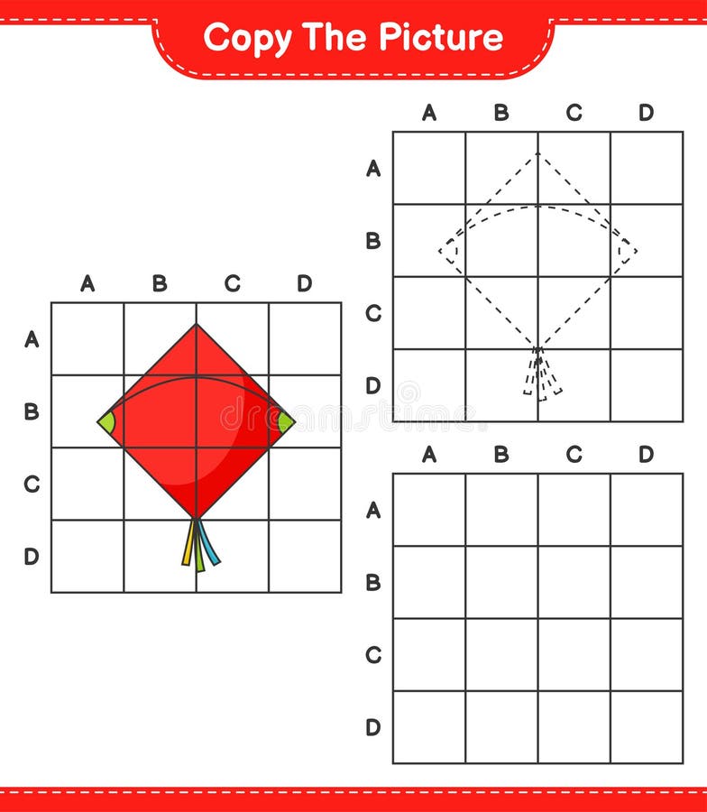 Copy the Picture, Copy the Picture of Kite Using Grid Lines ...