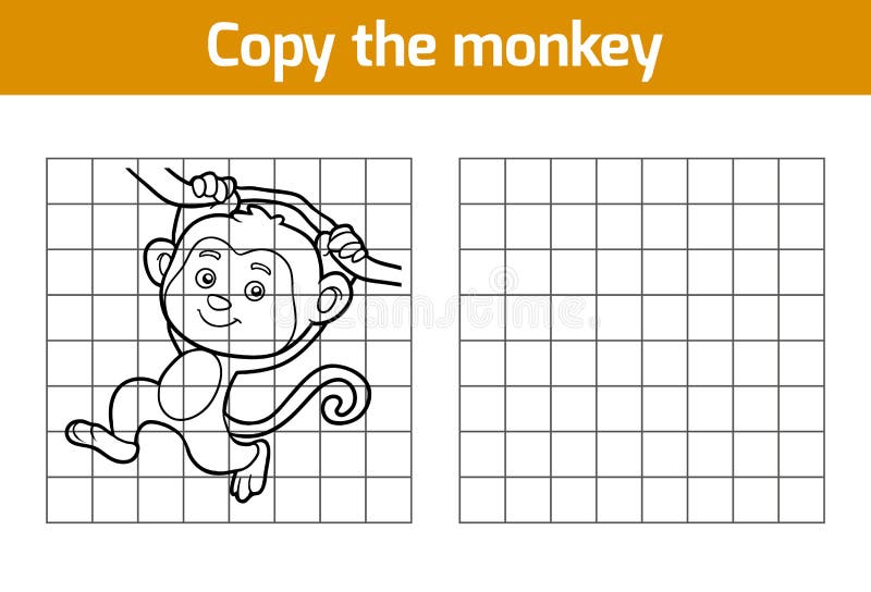 Monkey Grid stock vector. Illustration of cute, whimsical - 17802738