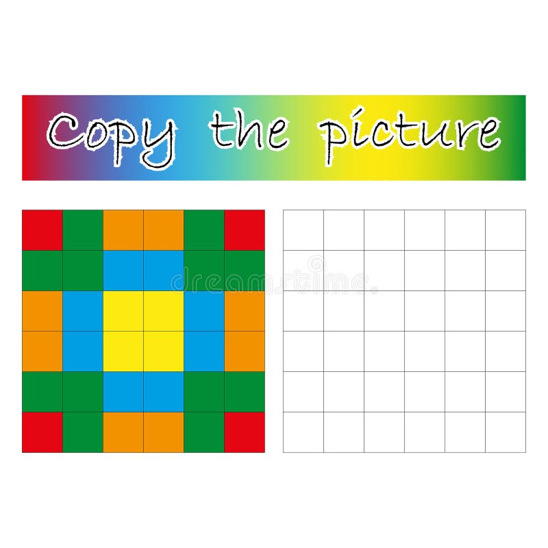 Copy the Picture. Printable Worksheet. Education Logic Game. Vector ...