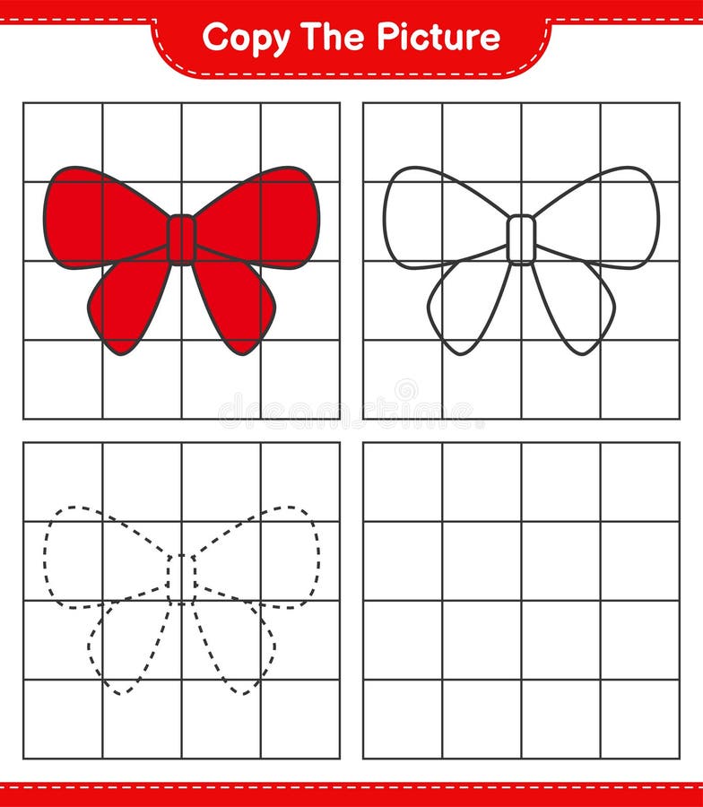 Copy the Picture, Copy the Picture of Ribbons Using Grid Lines ...
