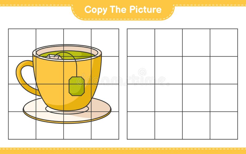 Copy the Picture, Copy the Picture of Tea Cup Using Grid Lines ...