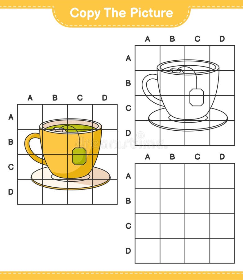 Copy the Picture, Copy the Picture of Tea Cup Using Grid Lines ...