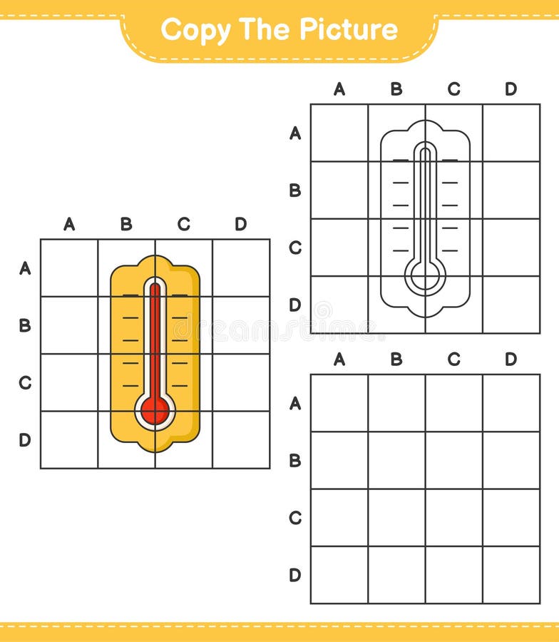 Copy the Picture, Copy the Picture of Thermometer Using Grid Lines ...