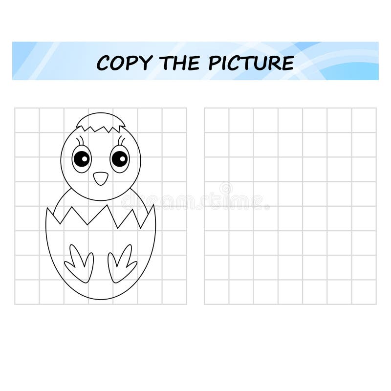 Copy the Picture. Worksheet. Game for Kids. Stock Illustration ...
